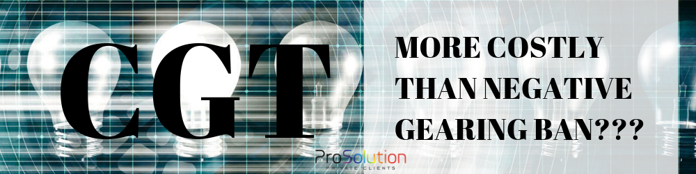 Changes to CGT are 5 times more costly than negative gearing ban